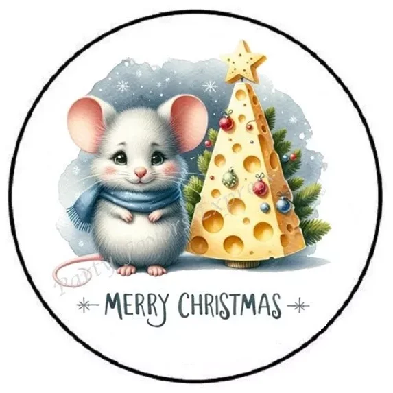 DOPASTICKER Merry Chris.Tmas Mouse Stickers Favors Gift You - Decorate ...