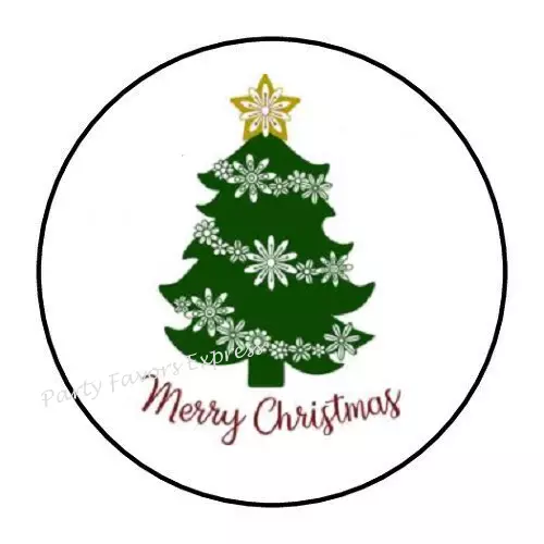 DOPASTICKER Merry Chris.Tmas Tree Stickers Favors Phone Decal Water ...