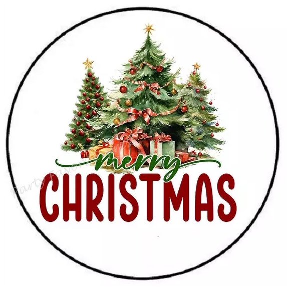 DOPASTICKER Merry Chris.Tmas Trees Stickers Favors Gift You Phone ...