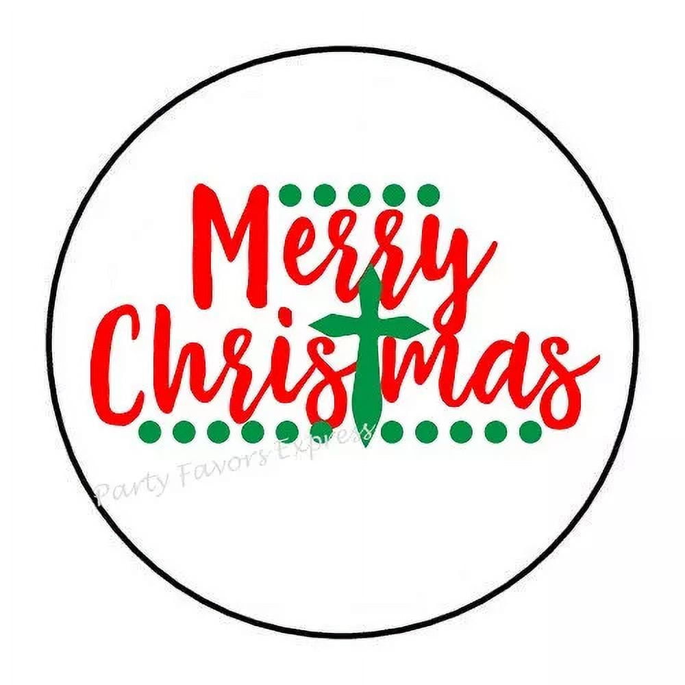 DOPASTICKER Merry Christmas Cross Christian Holiday Sticker Phone ...