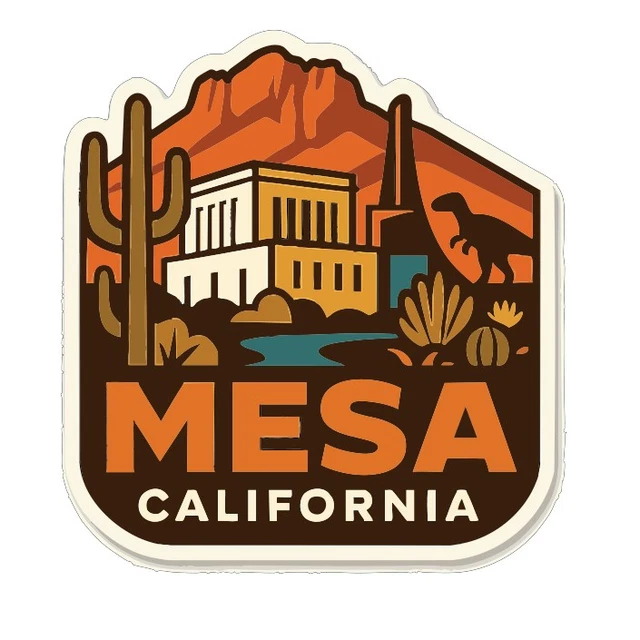 DOPASTICKER Mesa California Sticker Decal City Skyline Landmark Design ...