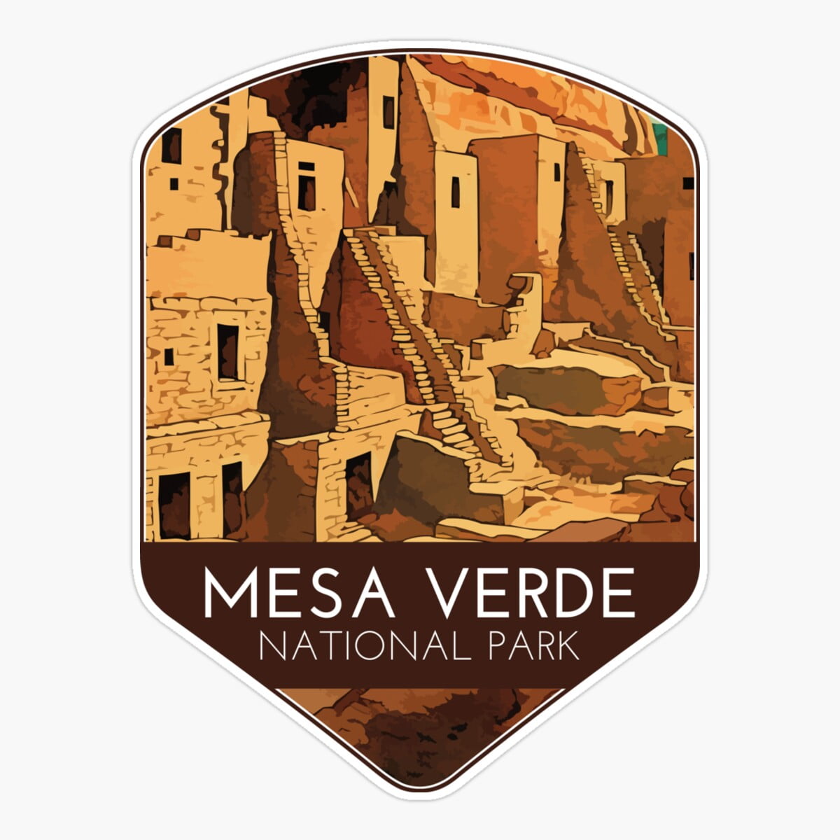 DOPASTICKER Mesa Verde Colorado National Park Travel Souvenir Sticker ...