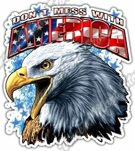 DOPASTICKER Don'T Mess With America Bald Eagle Usa Flag Car Sticker ...