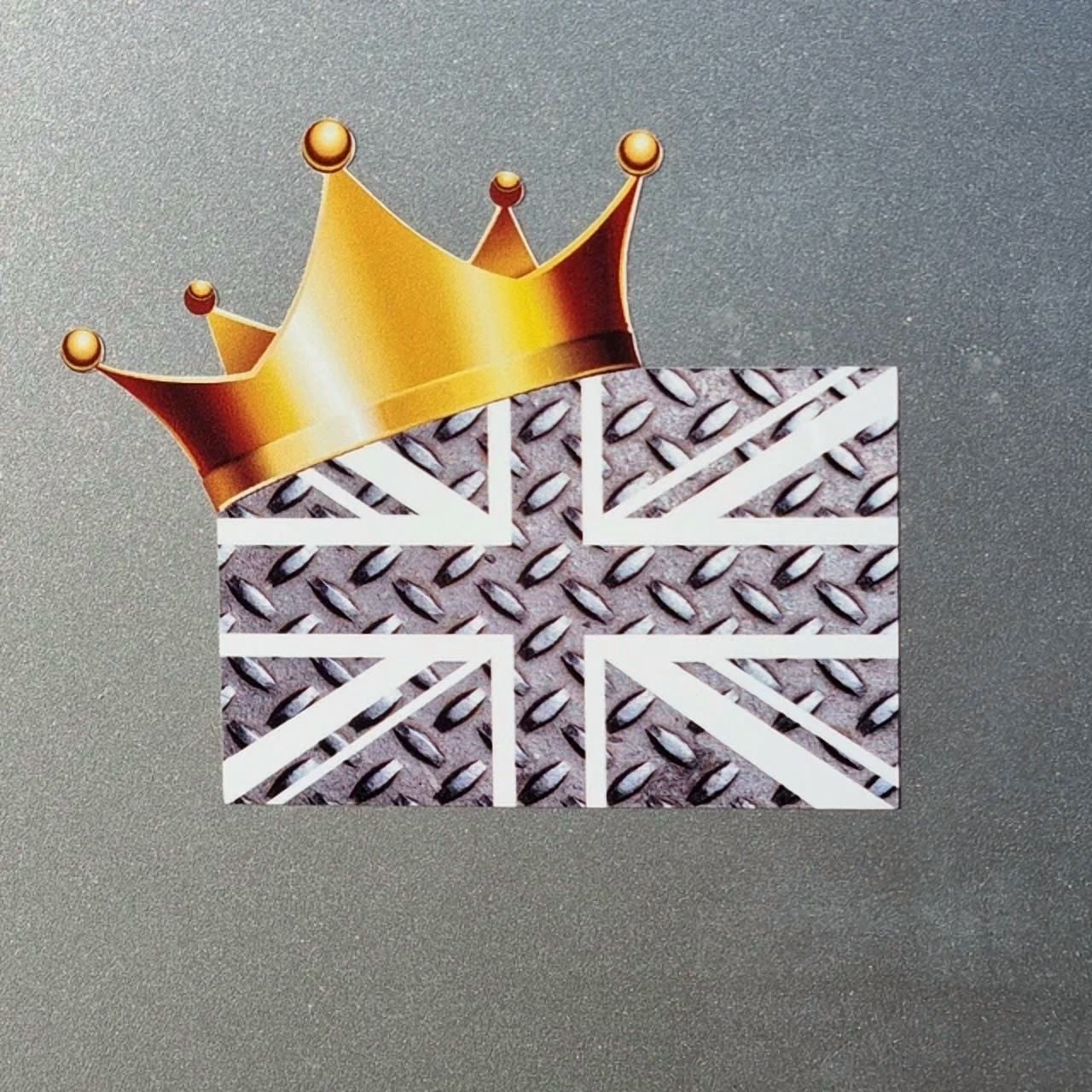DOPASTICKER Metal Plate Union Jack Flag With Crown Sticker Decal For ...