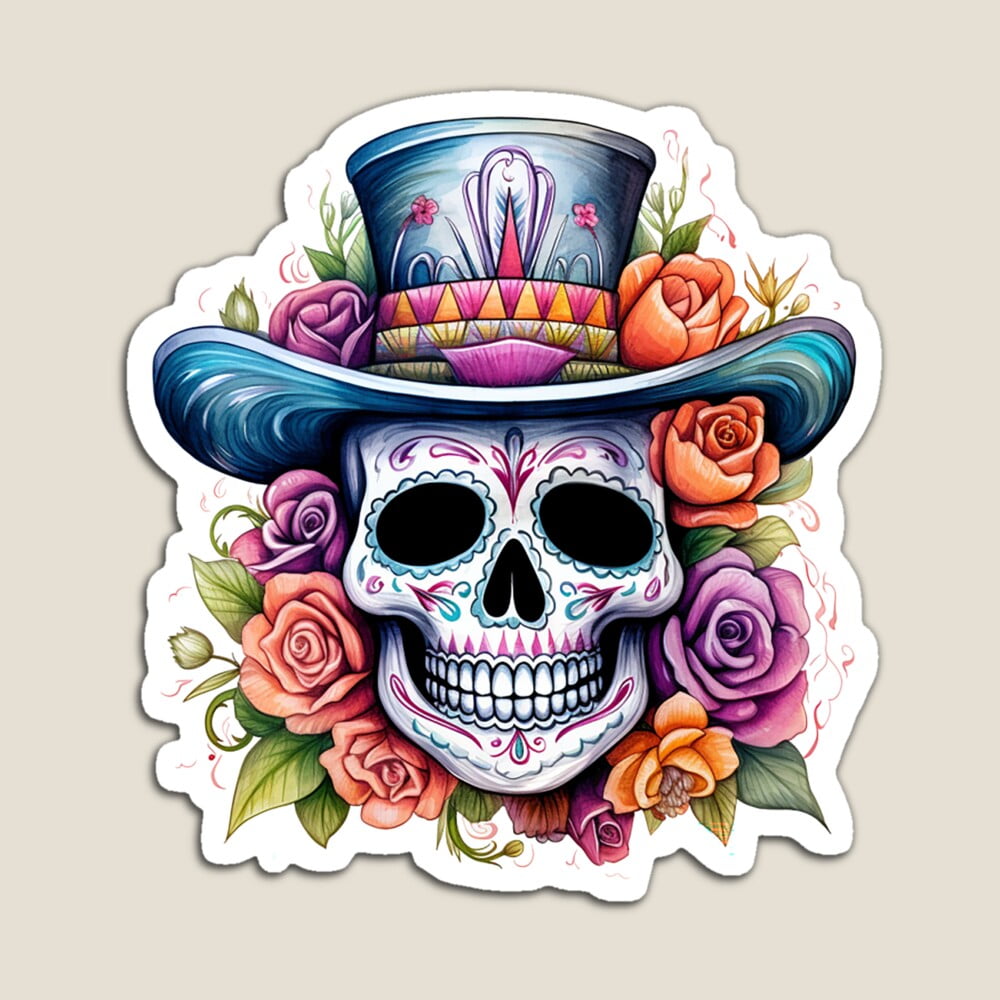 DOPASTICKER Mexi.Can Sugar Skull - Hallo.Ween Lovers Sticker Hot ...