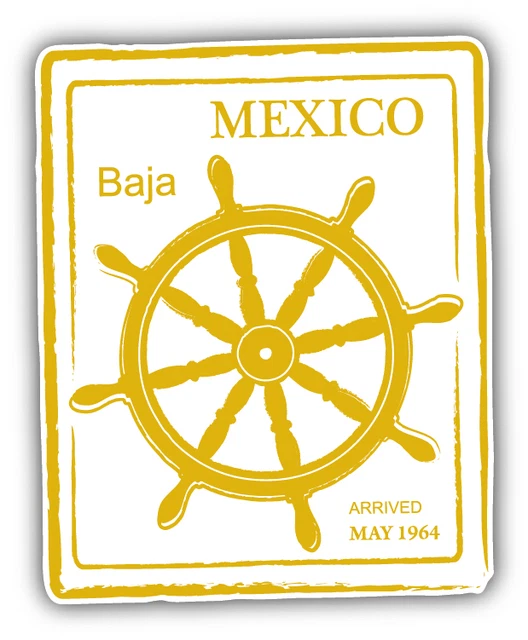 DOPASTICKER Mexico Baja Retro Sailing Passport Stamp Sticker Decal ...