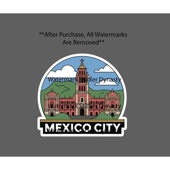 DOPASTICKER Mexico City Sticker Country Culture Food Travel Sticker ...
