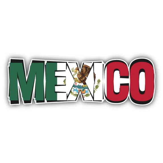 DOPASTICKER Mexico Flag Art Slogan Travel Sticker Decal Phone Decal ...