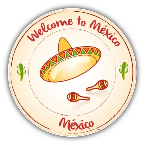 DOPASTICKER Mexico Grunge Travel Stamp Sticker Decal Phone Decal Water ...