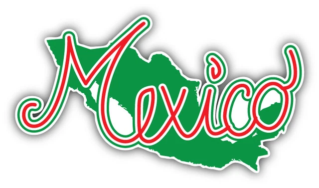 DOPASTICKER Mexico Map Car Sticker Phone Decal Water Bottle Stickers ...