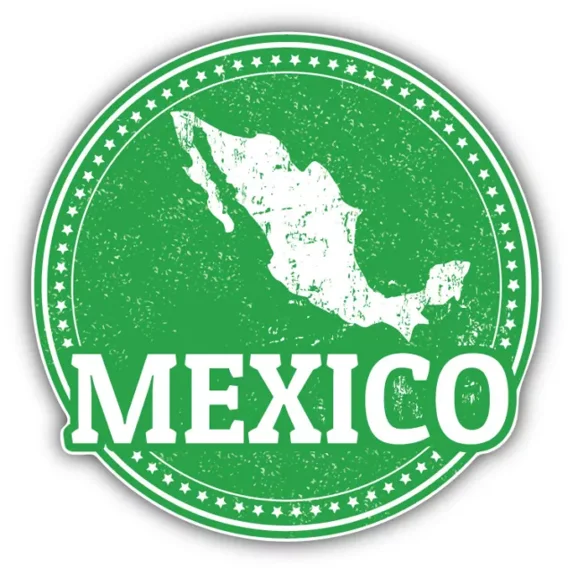 DOPASTICKER Mexico Map Grunge Car Sticker Phone Decal Water Bottle ...