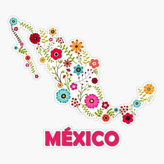 DOPASTICKER Mexico Map Lowers Sticker, Phone Sticker Water Bottle ...