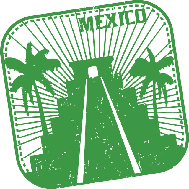 DOPASTICKER Mexico North America Travel Grunge Car Sticker Phone Decal ...
