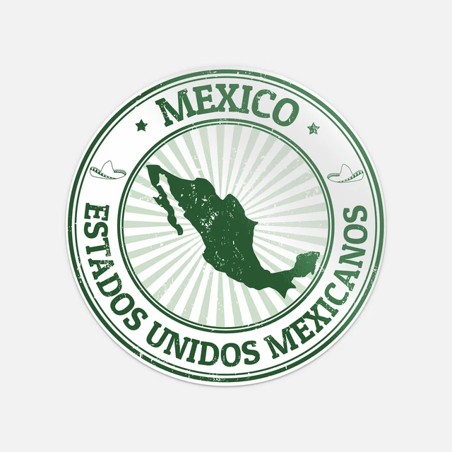 DOPASTICKER Mexico North America Travel Grunge Sticker Phone Water ...