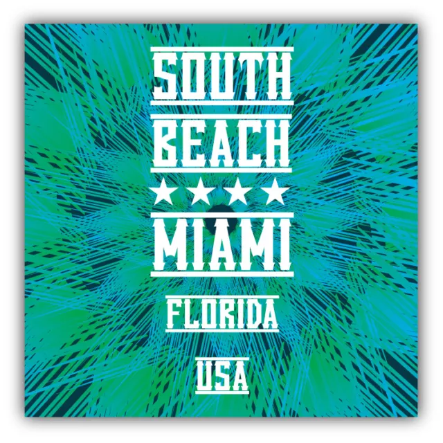 DOPASTICKER Miami South Beach Label Usa Car Sticker Phone Decal Water ...