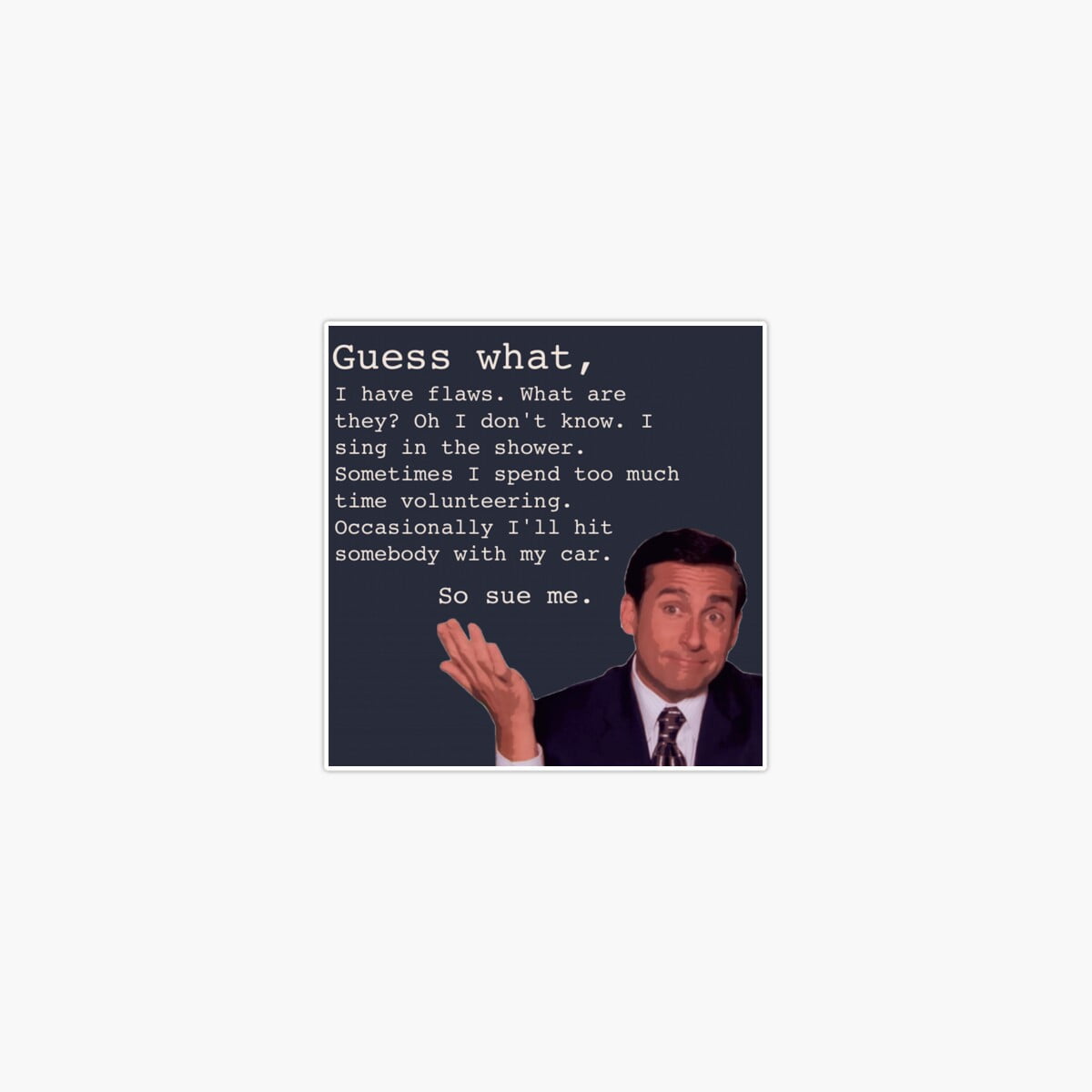 DOPASTICKER Michael Scott Quotes Sticker Phone Sticker, Latop Sticker ...