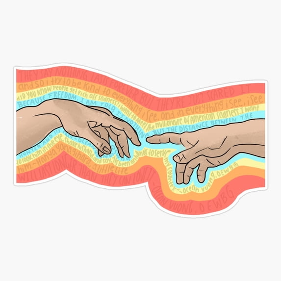 DOPASTICKER Michaelangelo Colors And Quotes Sticker, Phone Sticker Car ...