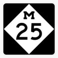 DOPASTICKER Michigan M-25, United States Highway Shield Sign Sticker ...