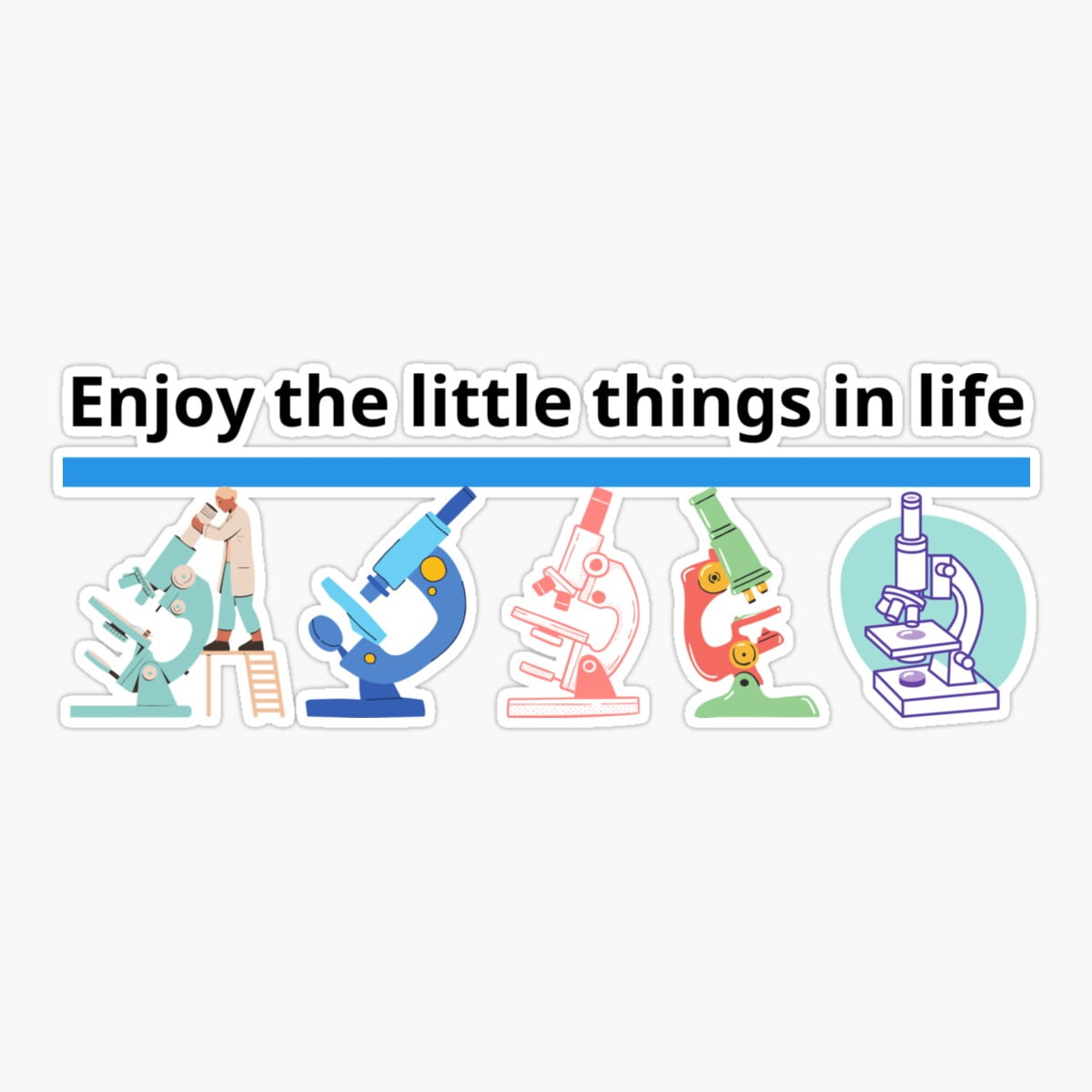 DOPASTICKER Microscope, Microbiologists Biology Nerd Science Lab ...