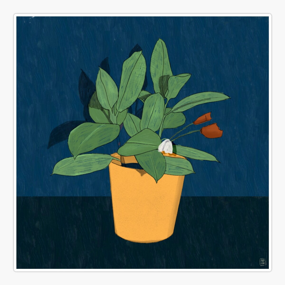 DOPASTICKER Midnight Yellow Sticker, Phone Sticker Water Bottle Sticker ...