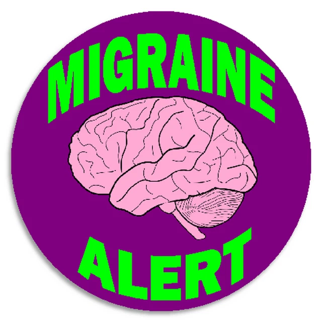 DOPASTICKER Migraine Alert Sticker, Brain Headache Phone Decal Water ...