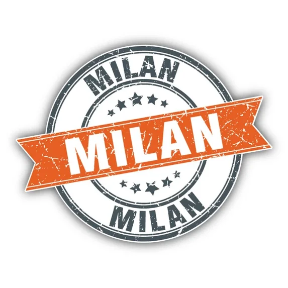 DOPASTICKER Milan Travel Rubber Stamp Sticker Decal Phone Decal Water ...