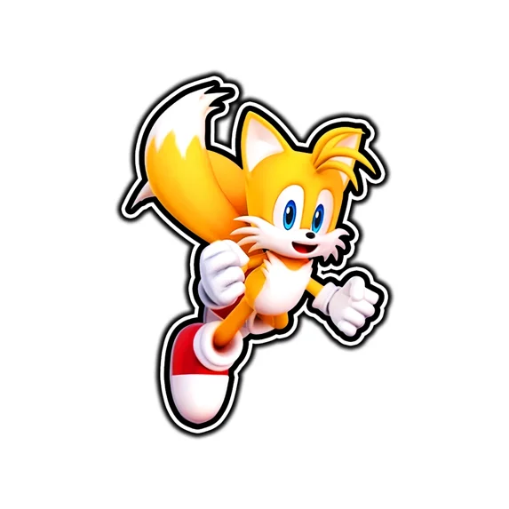 DOPASTICKER Miles Tails Prower Sticker Decal Phone Decal Water Bottle ...