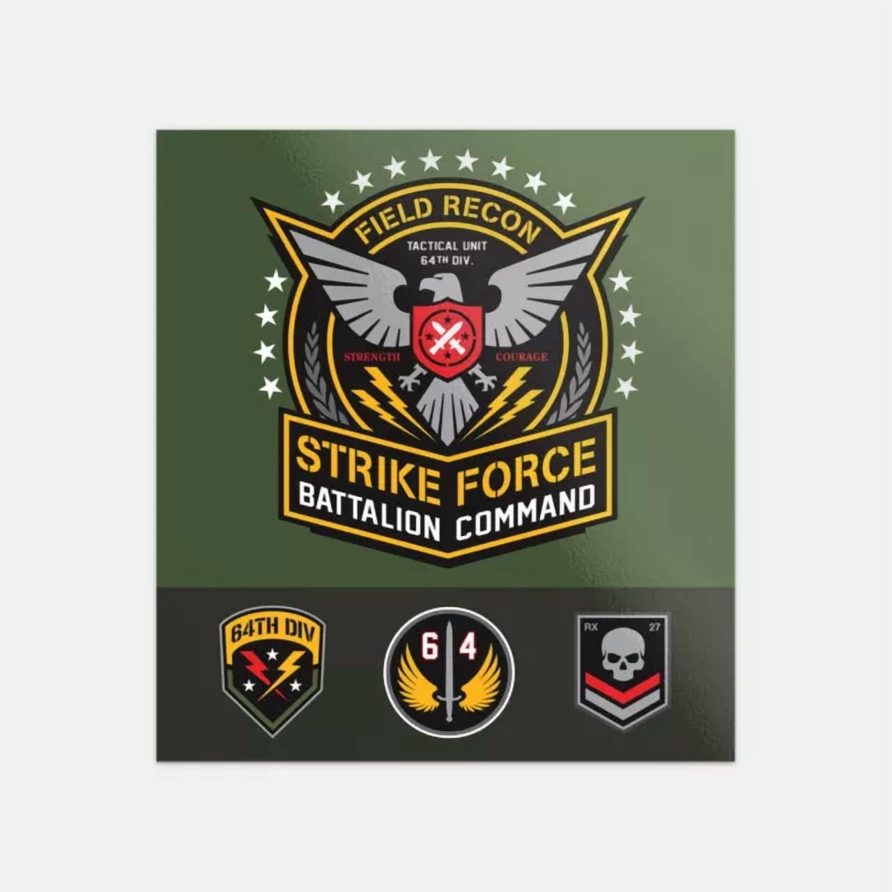 DOPASTICKER Military Eagle Strike Force Sticker Decal Phone Decal Water ...