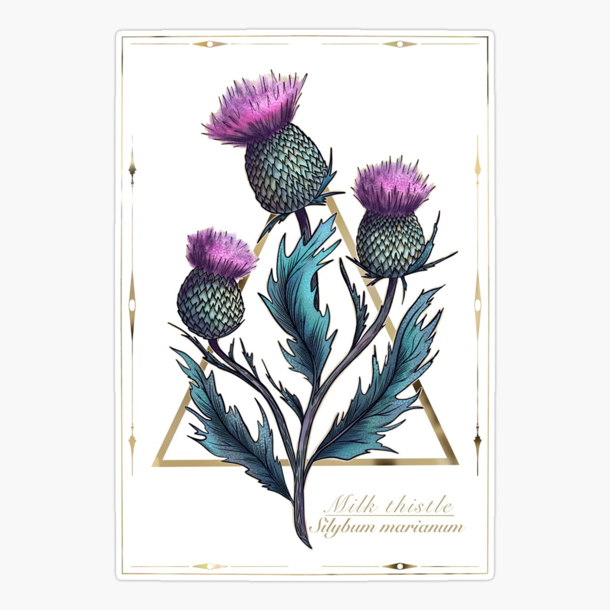 DOPASTICKER Milk Thistle Magical Herbs Sticker, Phone Sticker Car ...