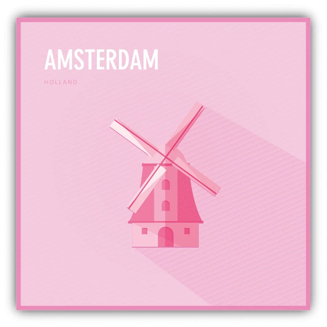 DOPASTICKER Mill Amsterdam Netherlands Travel Car Sticker Phone Decal ...