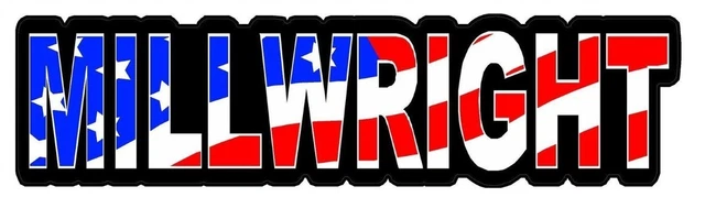 DOPASTICKER Millwright American Flag Sticker Hard Hat Sticker Tool ...