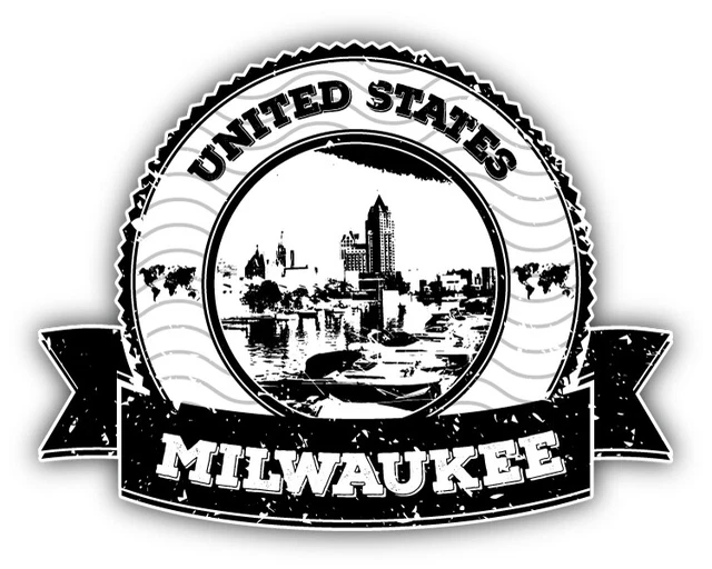DOPASTICKER Milwaukee United States Grunge Rubber Travel Car Sticker ...