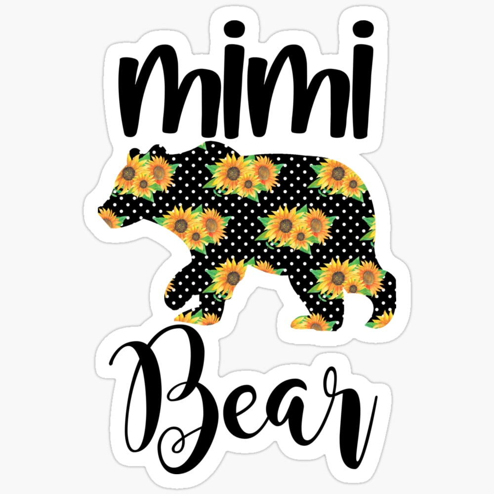 DOPASTICKER Mimi Bear Cute Grandma Grandmother Grandkids Grandson ...