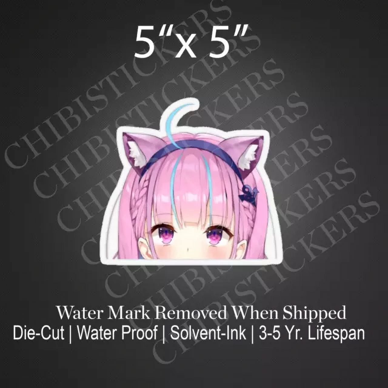 DOPASTICKER Minato Aqua Neko Waterproof Girl Hololive Decorative Laptop ...