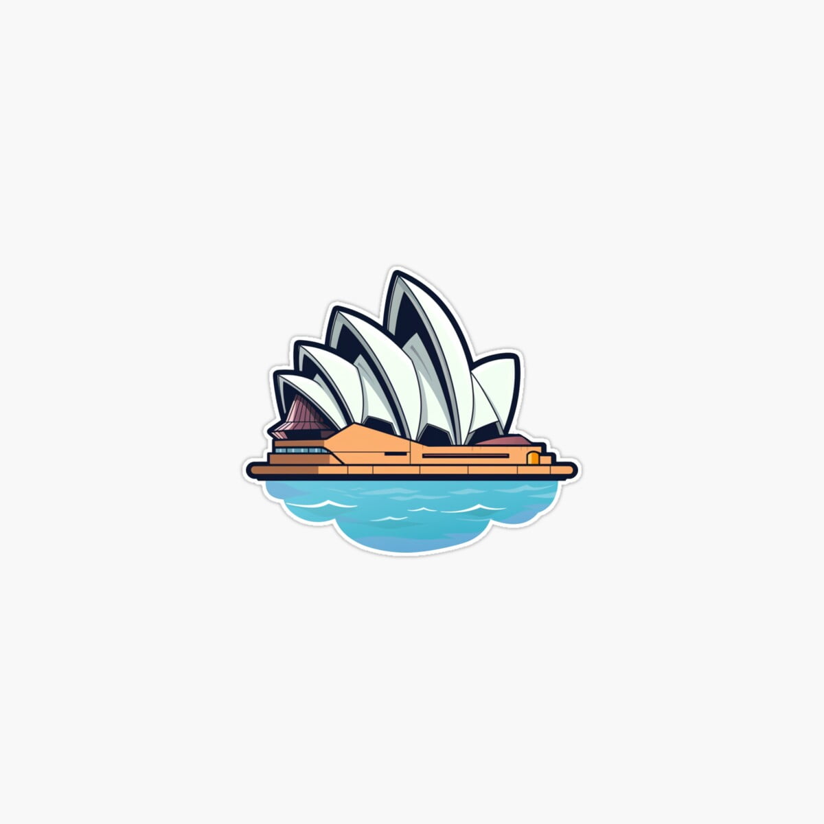 DOPASTICKER Mini Sydney Opera House 2 Sticker, Phone Sticker Car ...