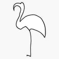 DOPASTICKER Minimalist Flamingo Drawing Sticker, Phone Sticker Car ...
