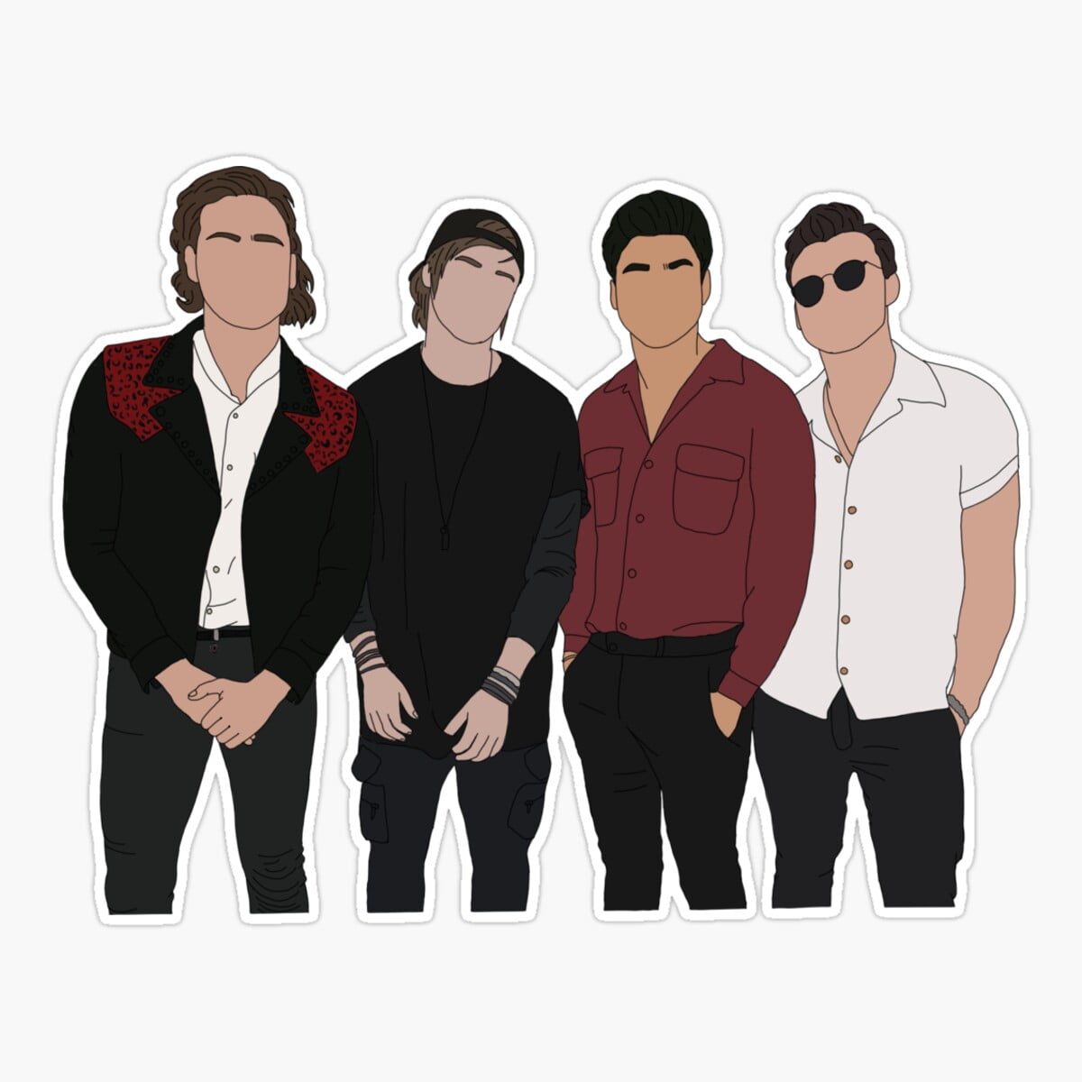 DOPASTICKER Minimalistic 5 Seconds Of Summer 2.0 Sticker, Phone Sticker ...