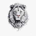 DOPASTICKER Minimalistic Line Art Drawing Of A Lion Illustration ...