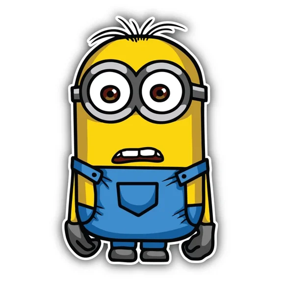 DOPASTICKER Minions Cartoon Dave Sticker Decal Phone Decal Water Bottle ...