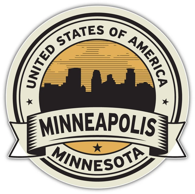 DOPASTICKER Minneapolis City Minnesota Usa State Retro Badge Sticker ...