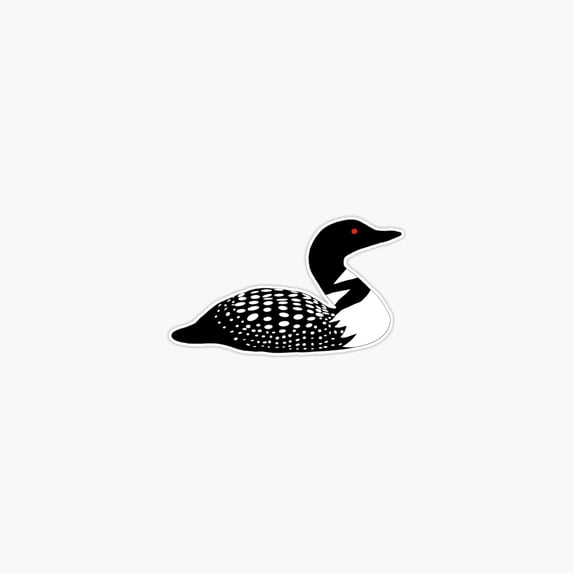 DOPASTICKER Minnesota Lake Loon Sticker Phone Sticker, Latop Sticker ...