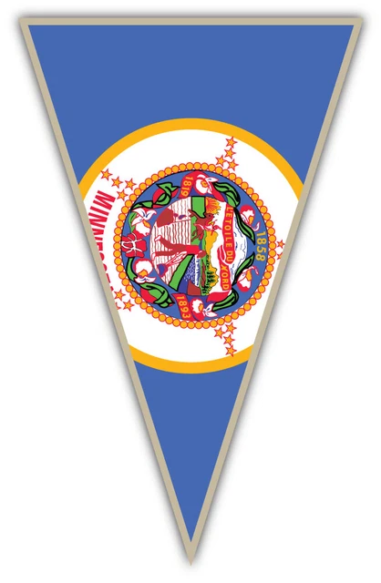 DOPASTICKER Minnesota Usa State Flag Car Sticker Decal Phone Decal ...