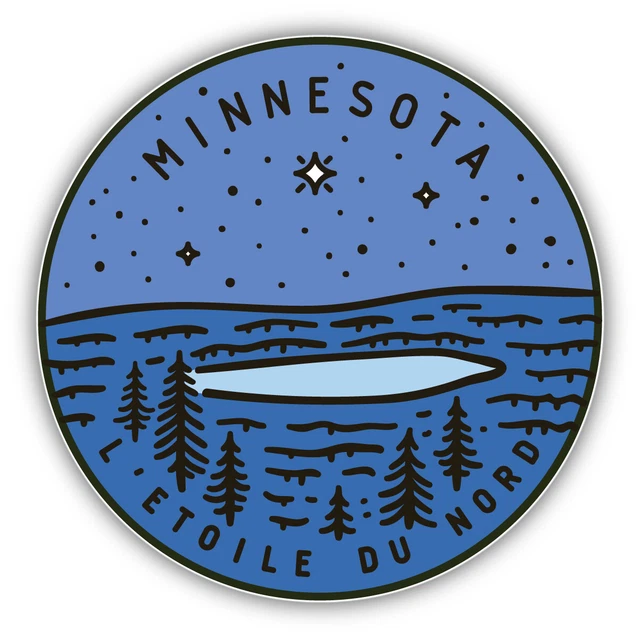 DOPASTICKER Minnesota Usa State Retro Vintage Sticker Phone Decal Water ...