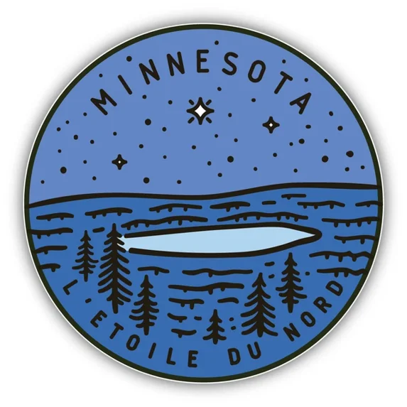 DOPASTICKER Minnesota Usa State Retro Vintage Sticker Phone Decal Water ...