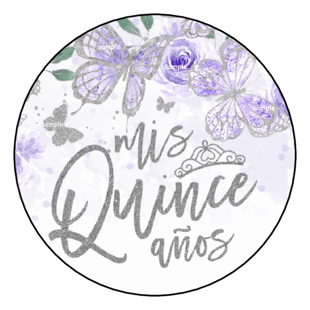 DOPASTICKER Mis Quince Anos Stickers Favors Birthday Spanish ...