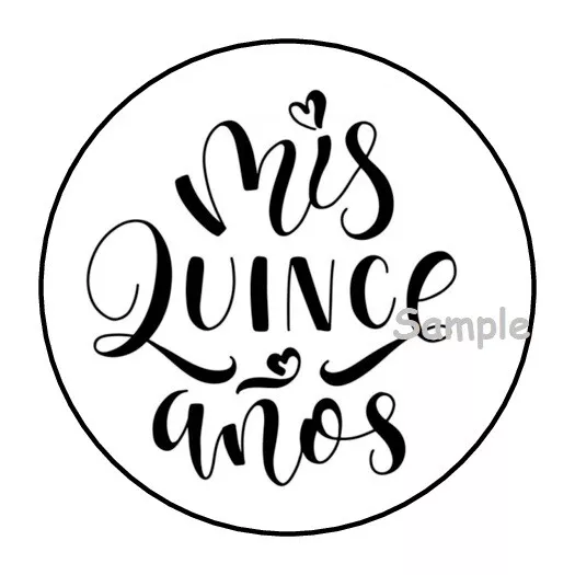 DOPASTICKER Mis Quince Anos Stickers Quinceanera Favors Phone Decal ...