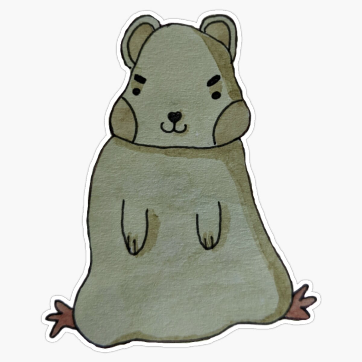 DOPASTICKER Mischievous Hamster Sticker, Phone Sticker Car Stickers ...