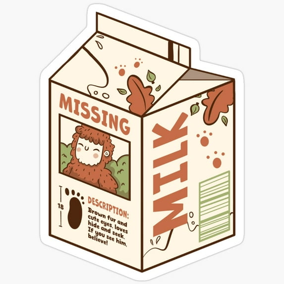 DOPASTICKER Missing Bigfoot Perfect Gift Everyone Phone Decal Water ...