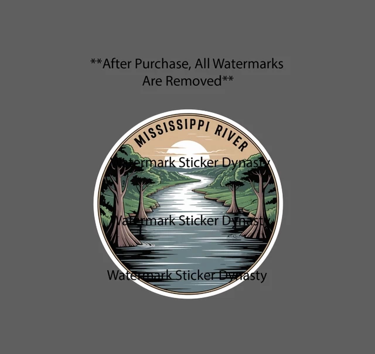DOPASTICKER Mississippi River Sticker Boat Travel Nature Sticker Phone ...