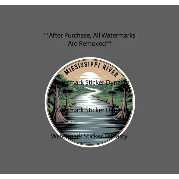 DOPASTICKER Mississippi River Sticker Boat Travel Nature Sticker Phone ...